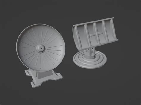 3d File 28mm Scale Science Fiction Radar Array Set・3d Printer Model To