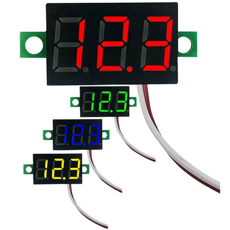 2 Wires Mini Digital Voltmeter Led Display 0 28 Inch Dc Voltage Display Dc 2 5v 40v Dc Volt