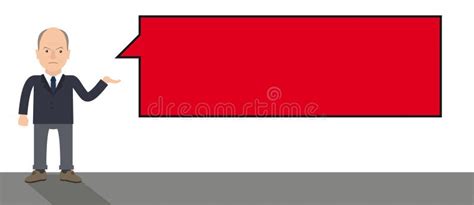 Politician Red Speech Bubble Header Stock Illustration Illustration