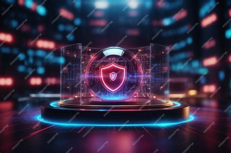Premium Ai Image 3d Rendering Of A Cyber Security Data Protection