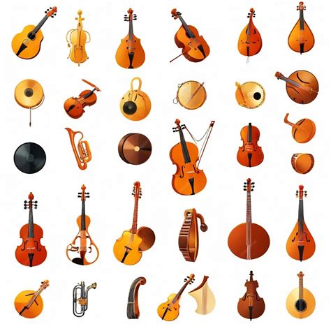 A Collection Of Different Types Of Violins Including A Violin And A