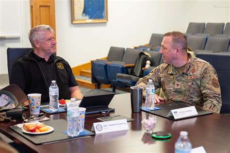 Malmstrom Air Force Base Maj Anthony Langdon Right Accepts Command
