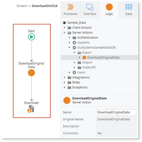 サンプルデータ OutSystems 11 ドキュメンテーション