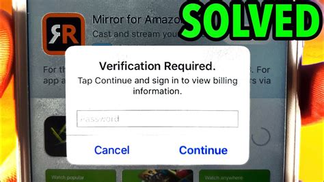 How To Fix Verification Required App Store Problem On Iphoneipad 100