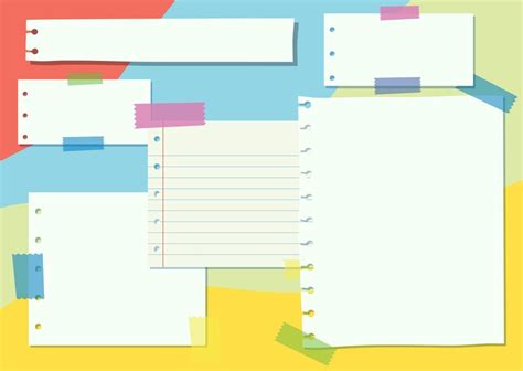 빈 종이 노트 대시보드 할 일 목록 디자인 템플릿 무료 벡터