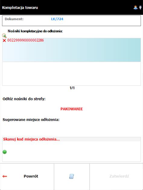Interface Systemu Wms Feniks Z Podziałem Na Typy Urządzeń