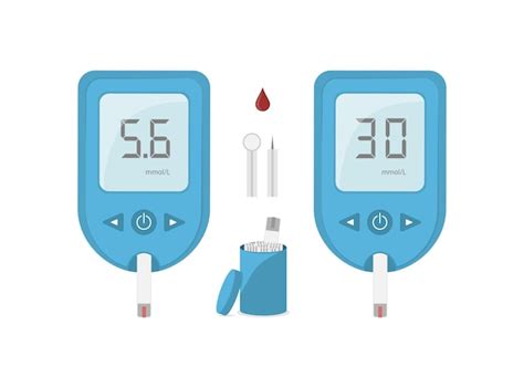 Premium Vector Glucose Test Measuring Sugar In Blood Concept High