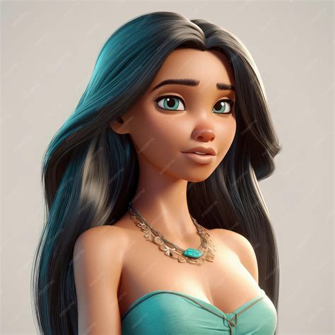 Premium Ai Image Beautiful Girl Character Cartoon Disney Or Pixar