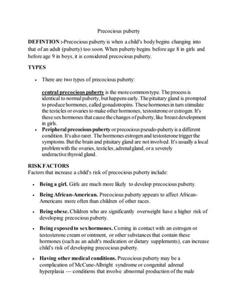 Precocious And Delayed Puberty Ppt