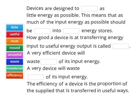 Efficiency Complete The Sentence