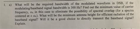 Solved A What Will Be The Required Bandwidth Of The Chegg