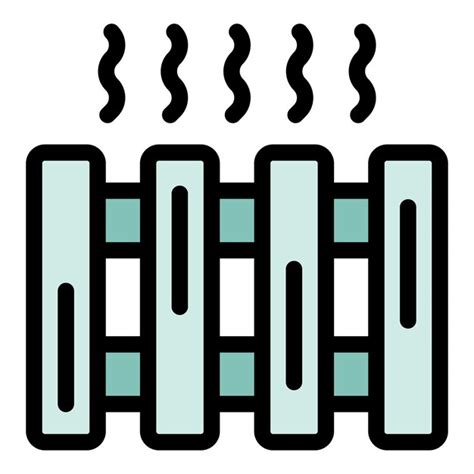 Premium Vector Hot Radiator Icon Outline Hot Radiator Vector Icon Color Flat Isolated