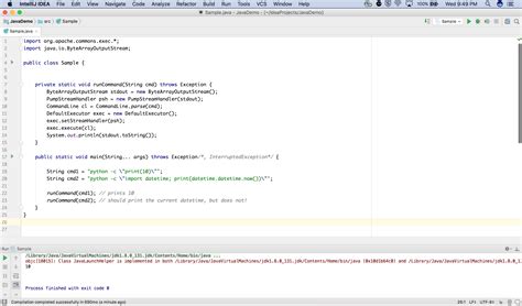 Java Unable To Get Output From Apache Commons Exec Stack Overflow