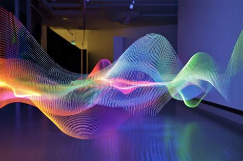 Colorful Sound Waves Illustrating Digital Audio Frequencies In Vibrant Hues Stock Image Image