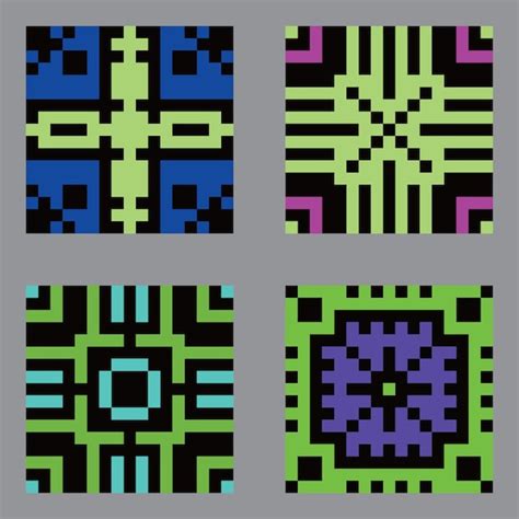 Premium Vector Pixel Tile Seamless Abstract Pattern