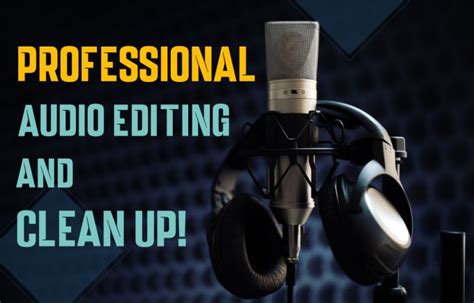 edit clean up fix repair music enhance and audio recordings or