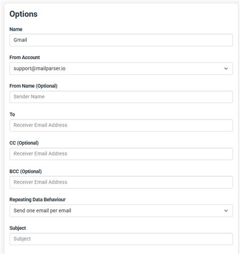 Sending Parsed Data Via Email Mailparser
