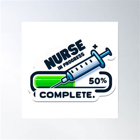 Nurse In Progress Poster Wall Art Modern Wall Decor 24x24 Unframed