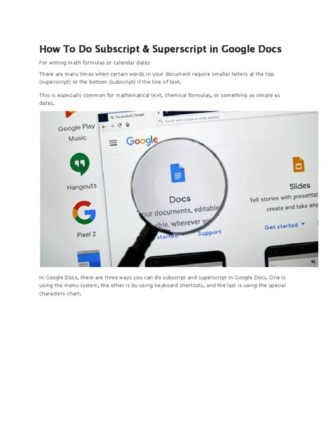 How To Add Subscript Superscript In Google Docs Guide Studocu