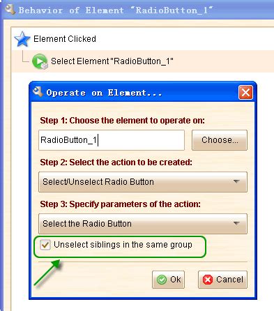 Radio Button Group ForeUI