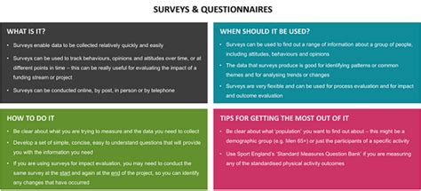 Select Data Collection Methods And Tools Sport England Evaluation Framework