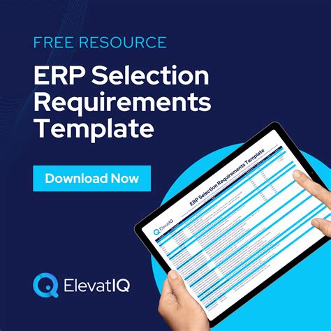 Erp Requirements Template Erp Requirements Checklist