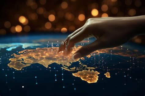Premium Photo Ai Revolution Robot Hand On Big Data Network Data