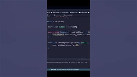 calling a contract from another contract solidity blockchain