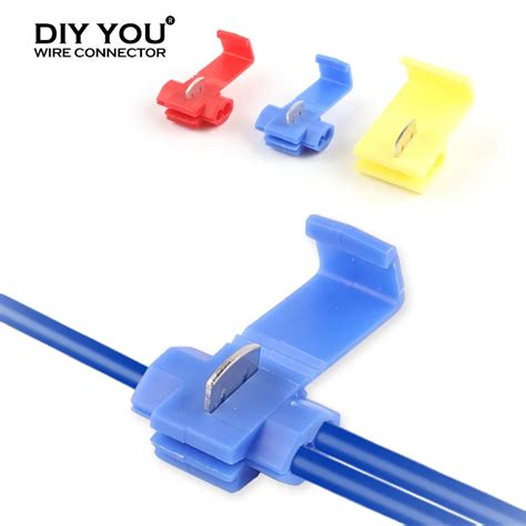 103050pcs 와이어 커넥터 스카치 잠금 스냅 Awg22 18 끊지 케이블 절연 크림프 빠른 스플 라이스 전기 터미널단말기 Aliexpress