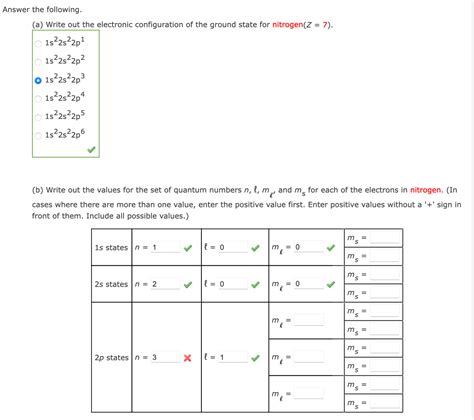 Solved Nswer The Following A Write Out The Electronic