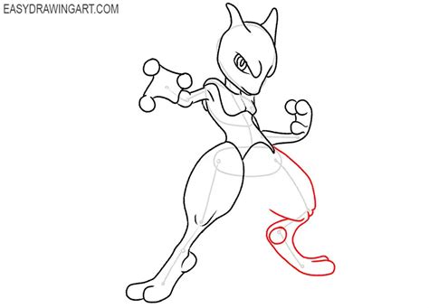 How To Draw Mewtwo Easy Drawing Art