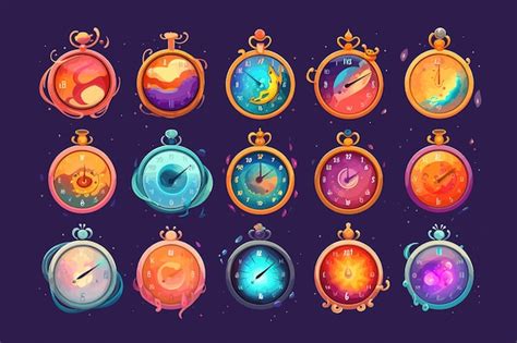 Premium Vector Clock Vector Set Collection Graphic Clipart Design