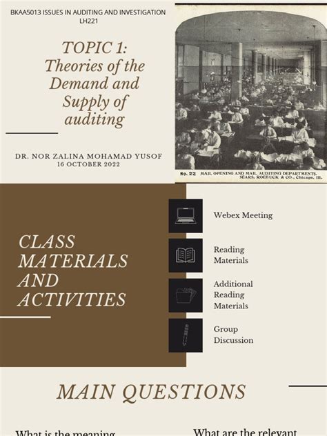 Topic 1 Theories Of Demand And Supply Of Auditing Pdf Audit Financial Audit