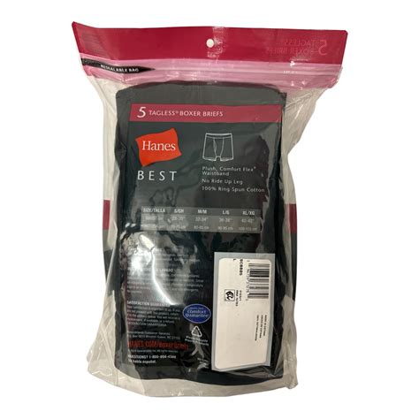 Hanes Mens Best Comfort Tagless Flex Waistband No Ride Up Boxer Briefs