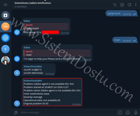 Zabbix Telegram Entegrasyonu Sistem Ve Network Dünyasına Hoşgeldiniz