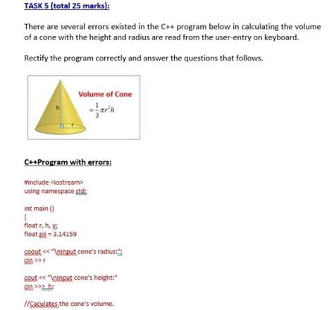 solved task 5 total 25 marks there are several errors