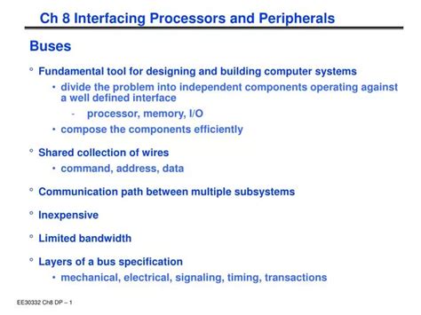 Ppt Ch 8 Interfacing Processors And Peripherals Powerpoint Presentation Id6375475