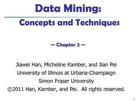 data mining concepts and techniques — chapter 2 — ppt download