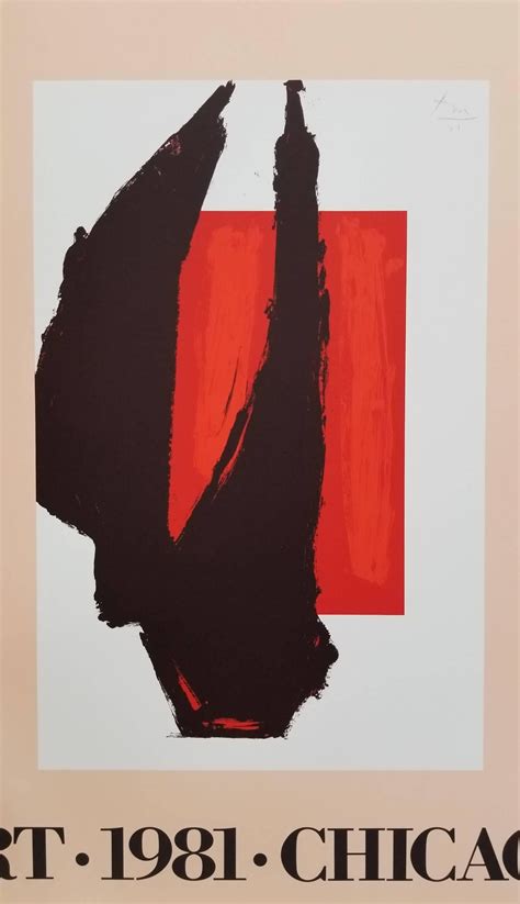 After Robert Motherwell Art 1981 Chicago Poster Abstract Expressionist Robert Motherwell