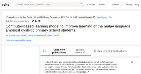 [citation report] computer based learning model to improve learning of