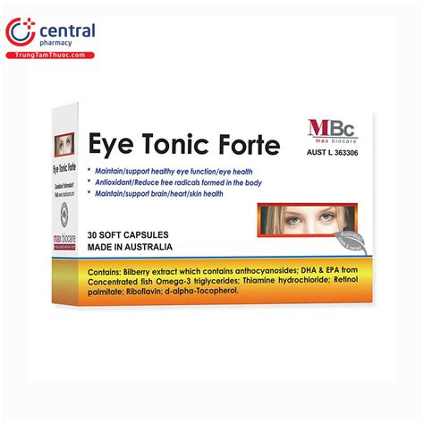 ChÍnh HÃng Thuốc Eye Tonic Forte Cho đôi Mắt Luôn Khoẻ