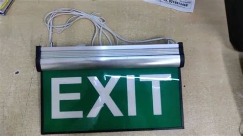 Green LED Signage Exit Board Power Consumption 2W Shape Rectangle At 500 Piece In Gurugram