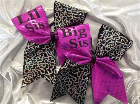 3 Cheer Bow Big Sis Little Sis Bows Etsy