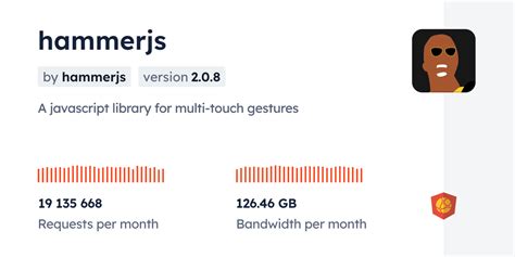 hammerjs cdn by jsdelivr a cdn for npm and github
