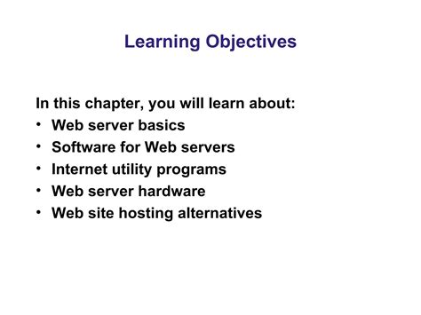 web server hardware and software ppt
