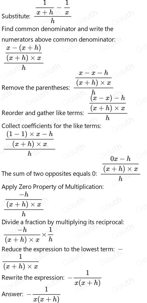 solved if g x 1 x and h is a nonzero real number then g x h g x