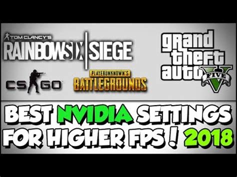 HOW TO BEST NVIDIA Settings For Highest FPS YouTube