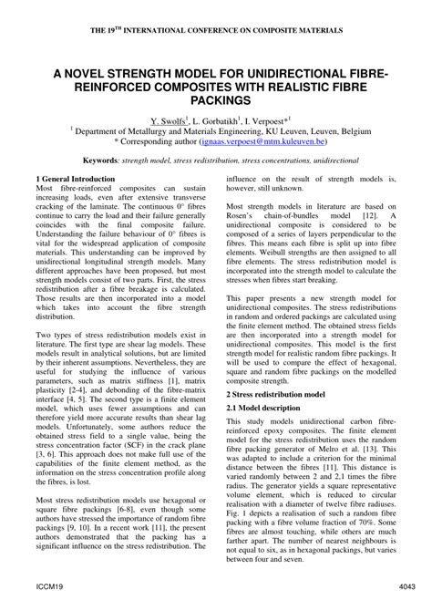 Pdf A Novel Strength Model For Unidirectional Fibre Reinforced