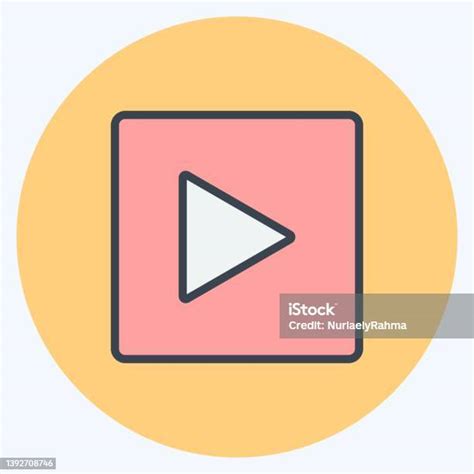 아이콘 슬라이드 쇼 사진 편집 기호에 적합합니다 컬러 메이트 스타일 편집 가능한 간단한 디자인 디자인 템플릿 벡터 간단한 기호