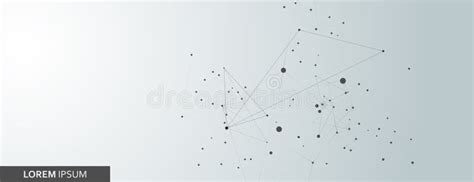 Abstract Science Atom Technology Connection Dot And Line Stock Vector